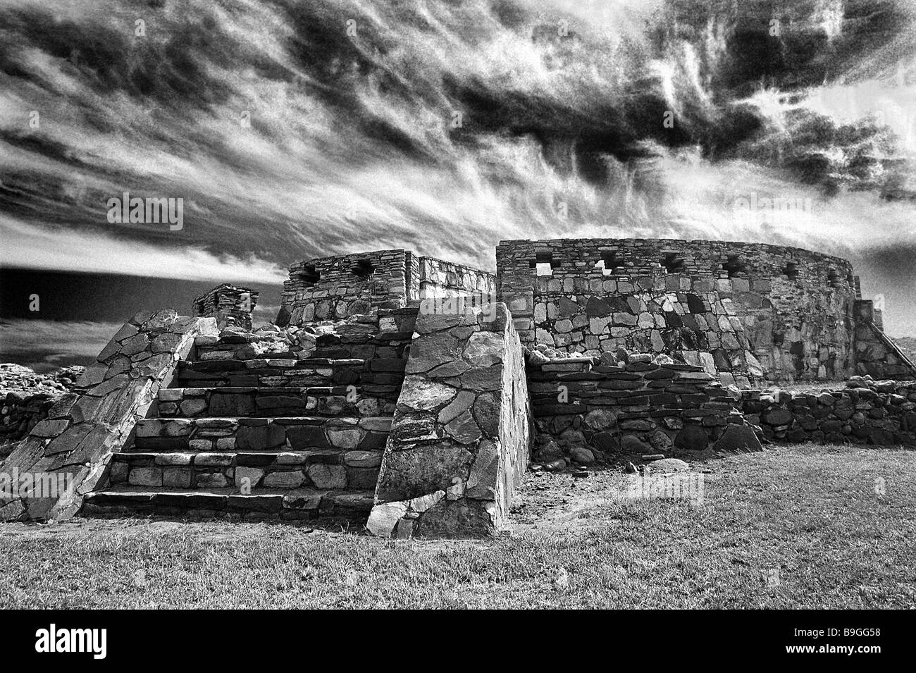 La Quemada (also known as Chicomostoc) ruins. Zacatecas, Mexico Stock ...