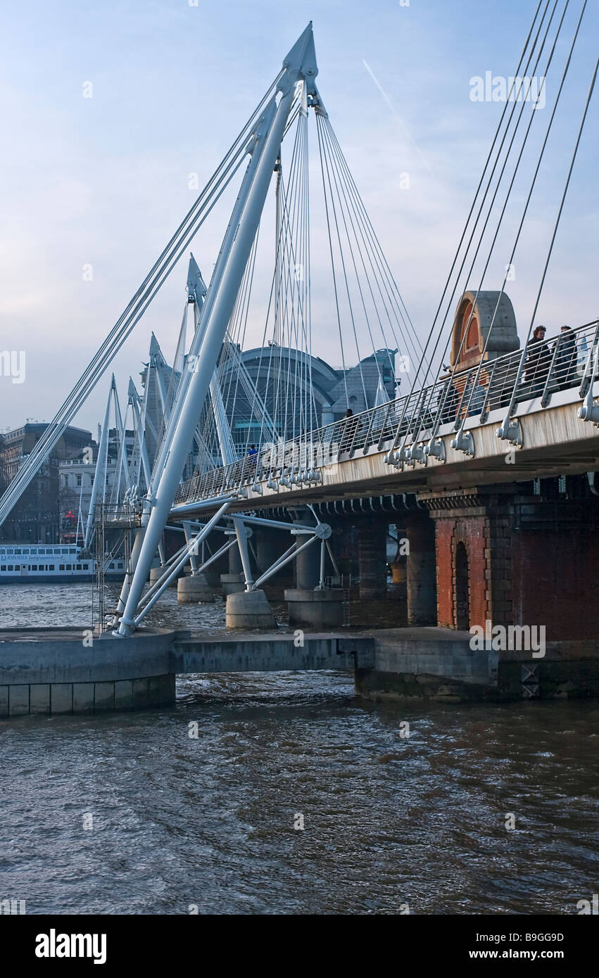Golden Jubilee and Hungerford Bridge, London Stock Photo - Alamy