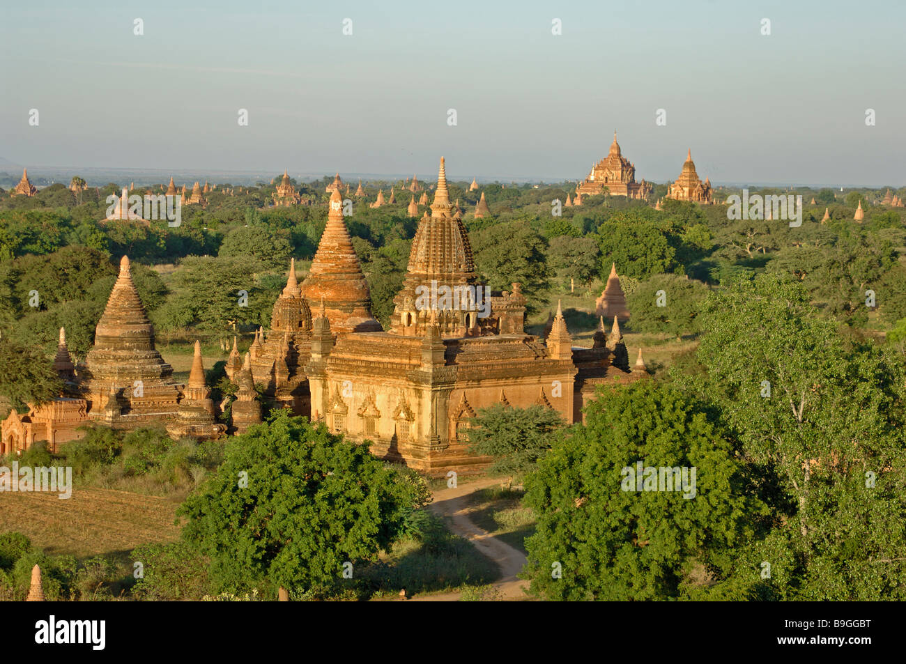 the ancient temple city of Pagan Bagan at Myanmar Burma Birma Stock ...