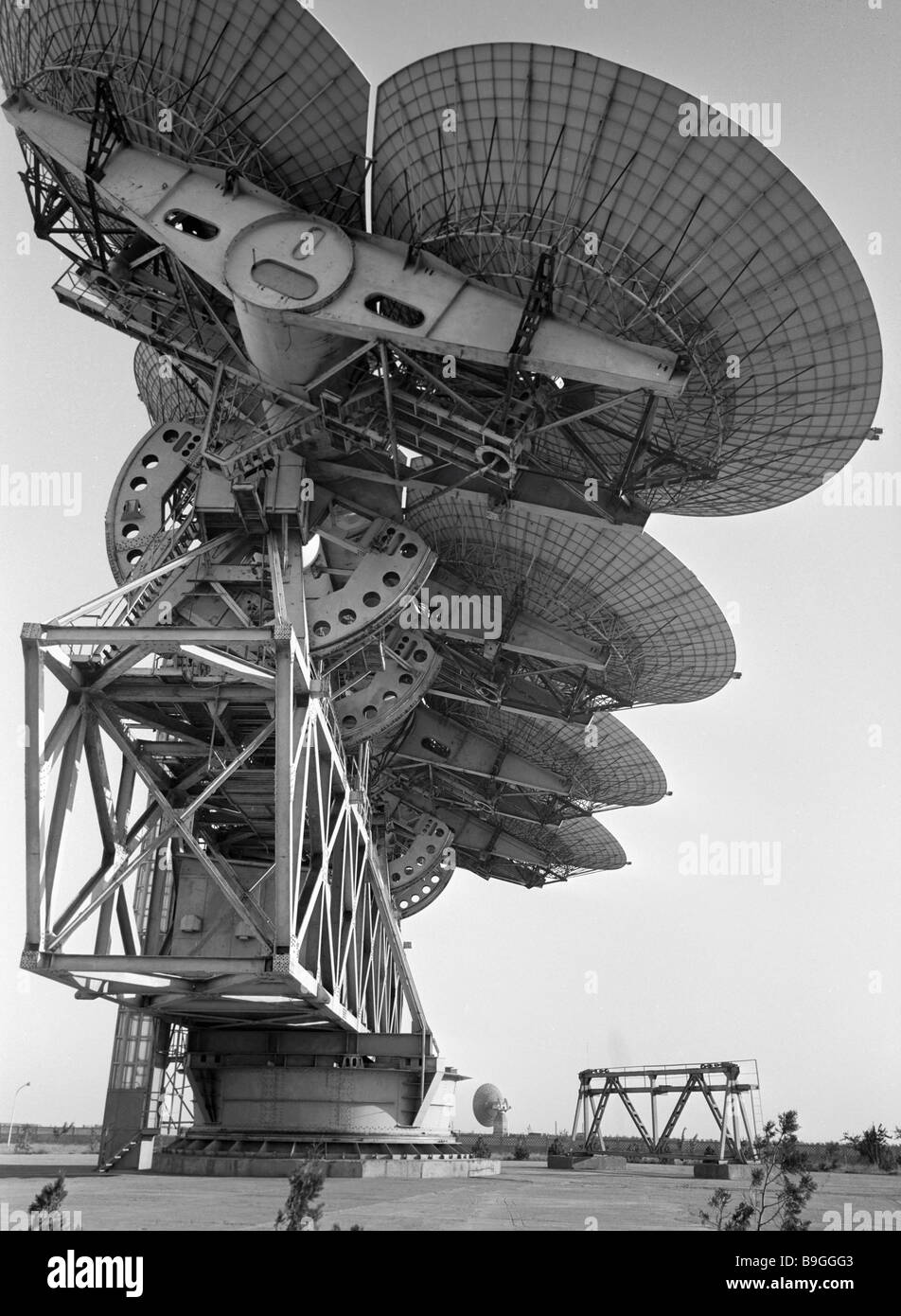 Antenna of the Space Communication Center which controls Soviet manned ...