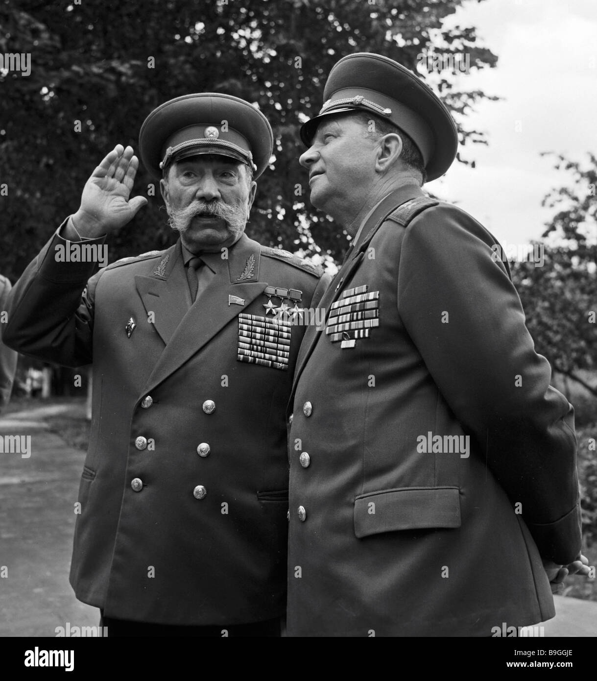 Marshal of the Soviet Union Semyon Budyonny left and General of the ...