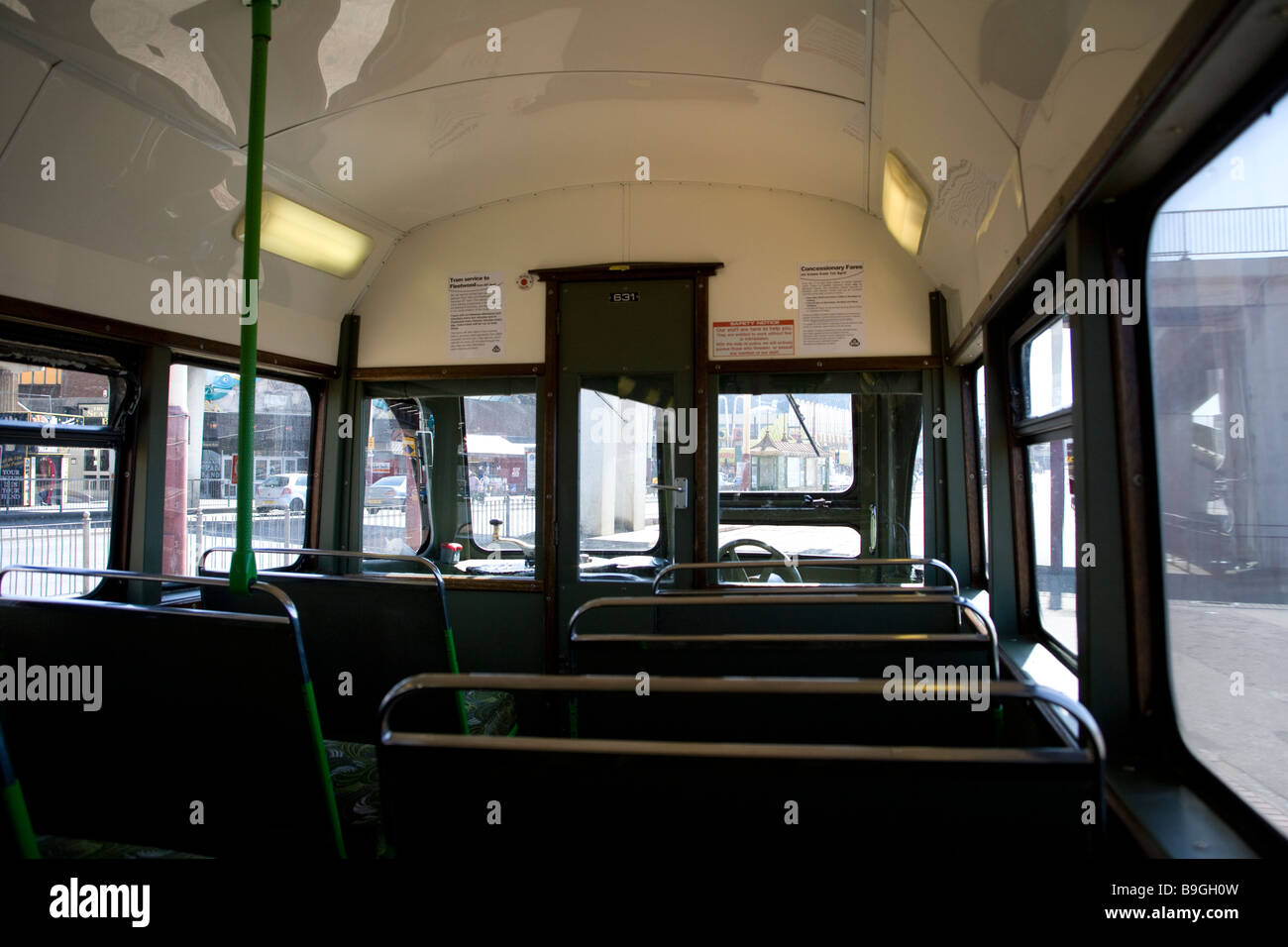 Internal view Blackpool tram Stock Photo - Alamy