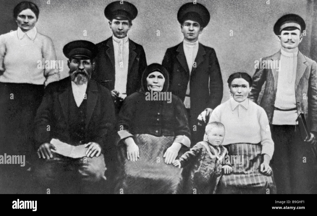 The Budyonny family left to right father Mikhail mother Malanya and ...