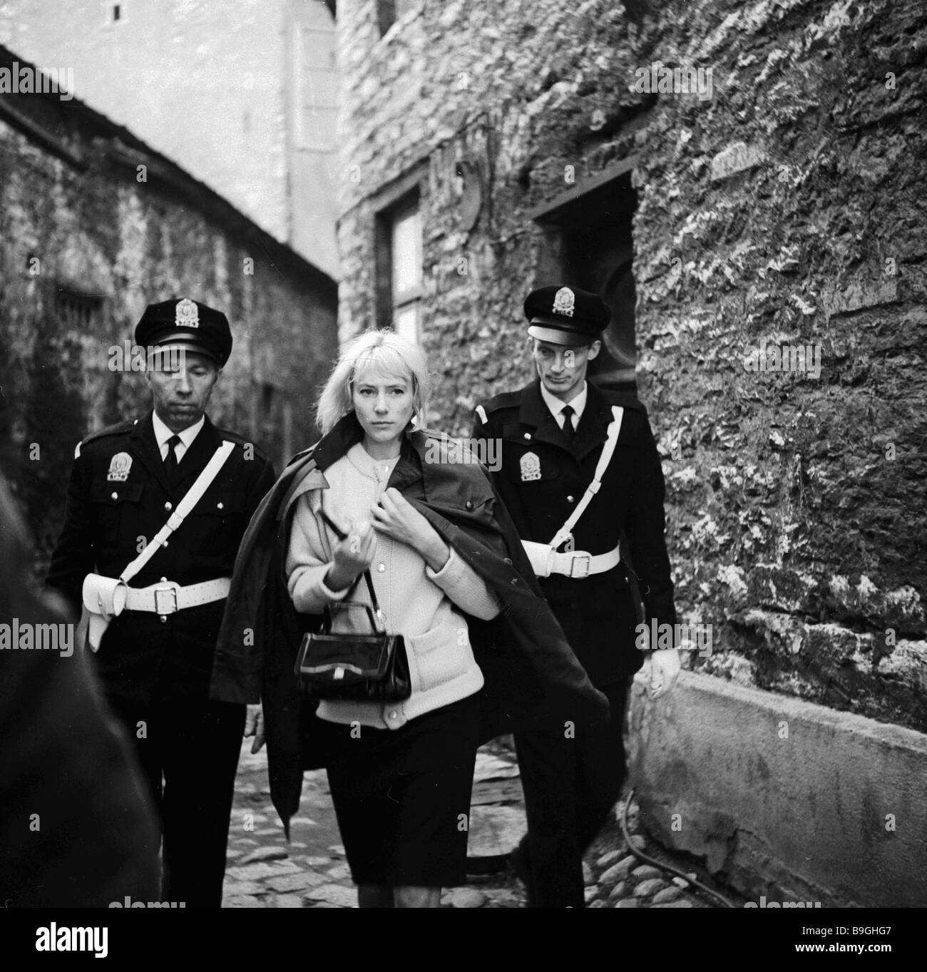 Actress Anda Zaitse center in a scene from the Off Season film Stock ...