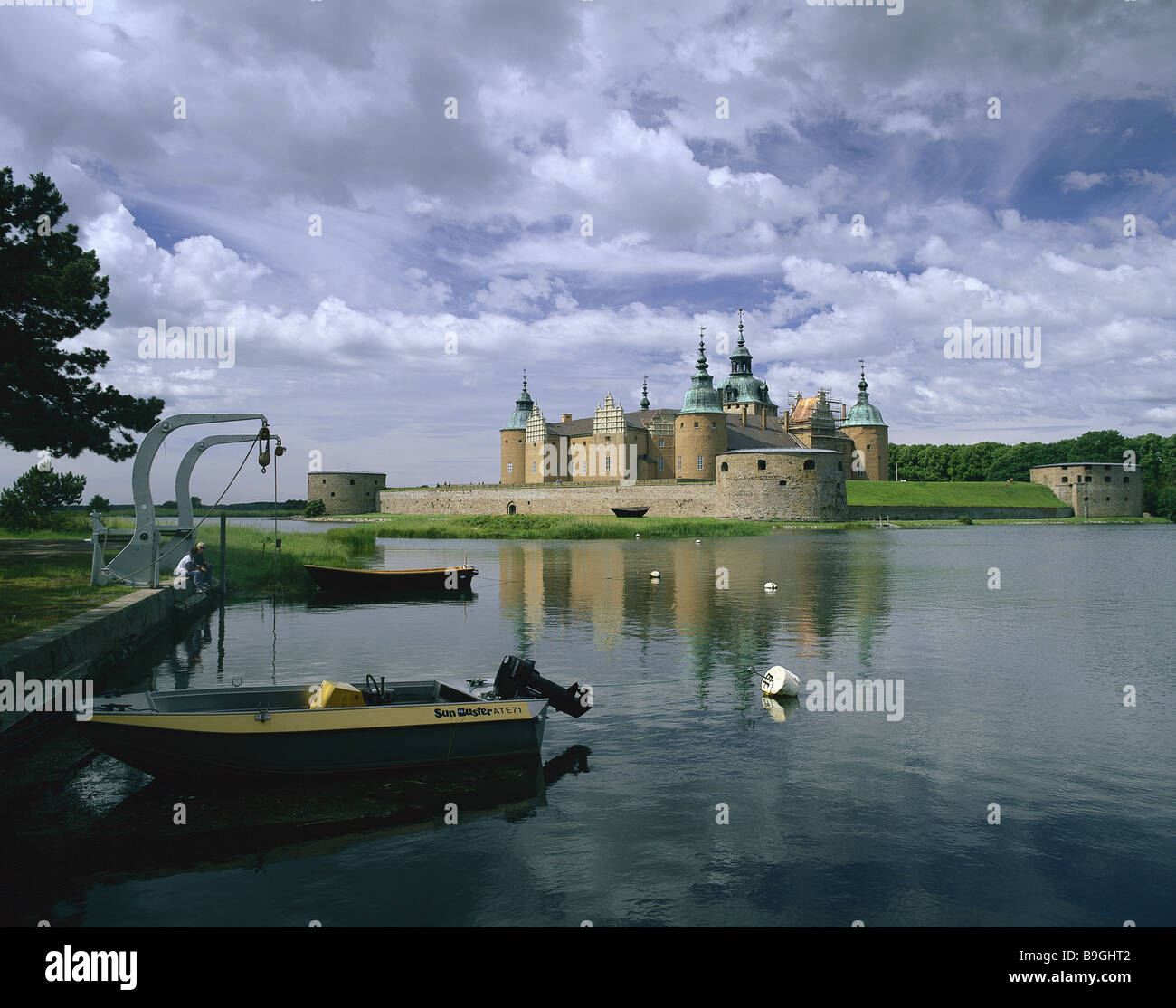 Sweden Kalmar palace Scandinavia Smaland ditch fortress water-palace ...