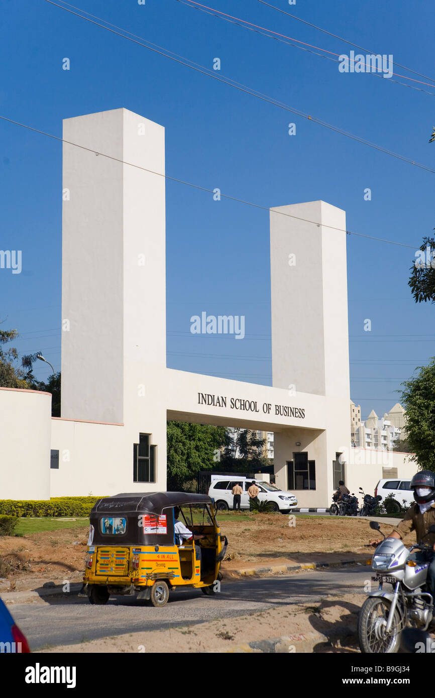 India Hyderabad Hi Tech City Indian School of Business Main entrance ...