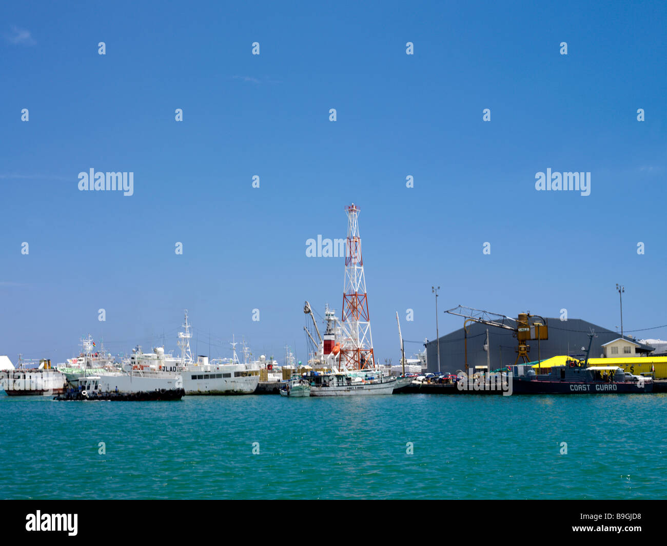 Port Louis Mauritius Coast Guard and Boats Stock Photo - Alamy