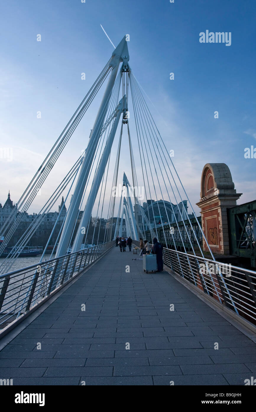 Golden Jubilee Bridge London Stock Photo - Alamy