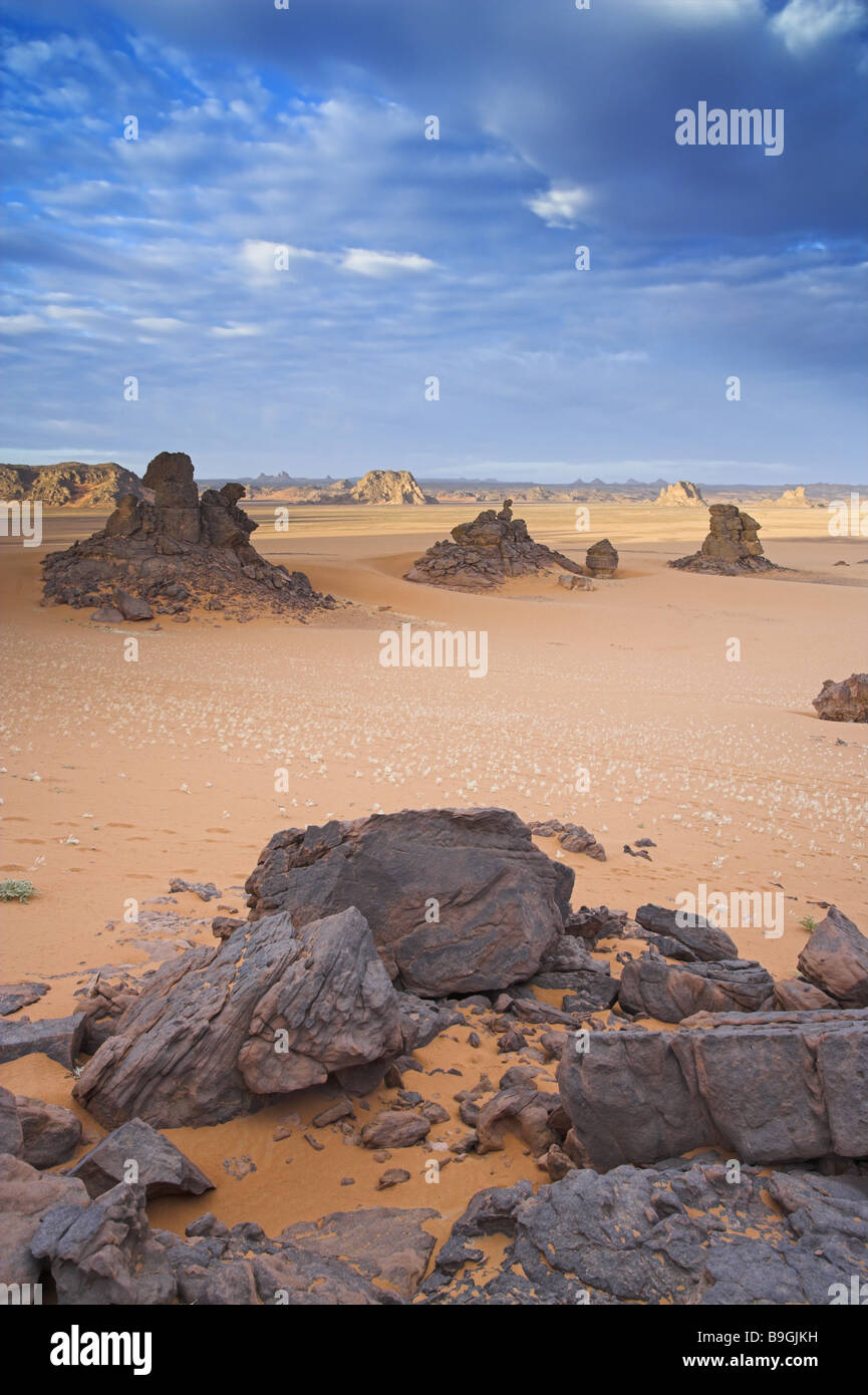 Africa Libya Jabal Akakus stone-desert Stock Photo - Alamy