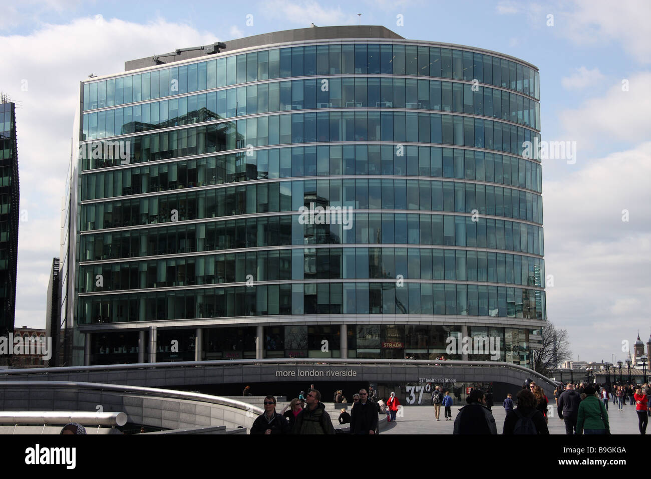 london england uk glass clad building modern architecture river thames ...