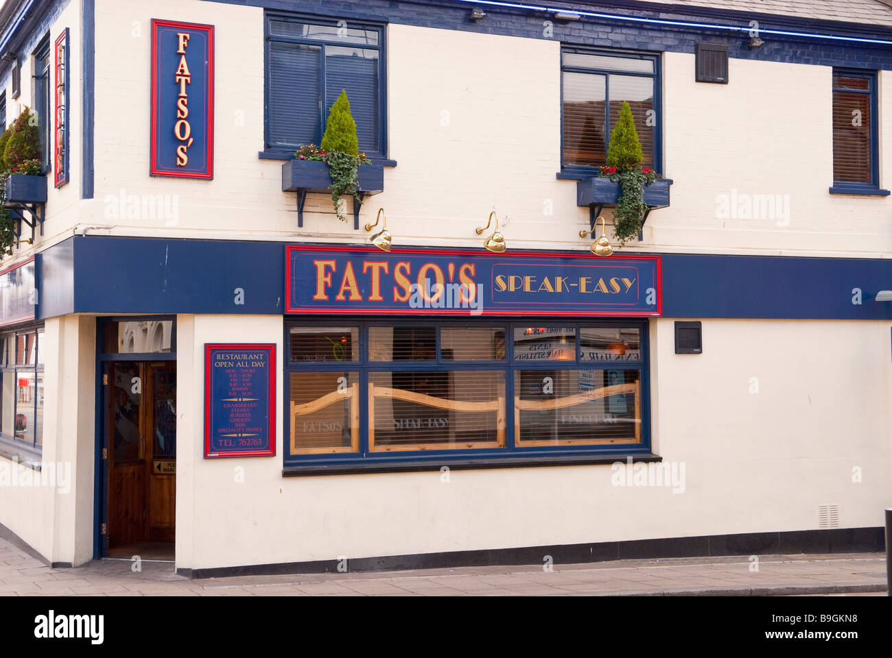 Fatso's speak easy restaurant in Norwich,Norfolk,Uk Stock Photo - Alamy