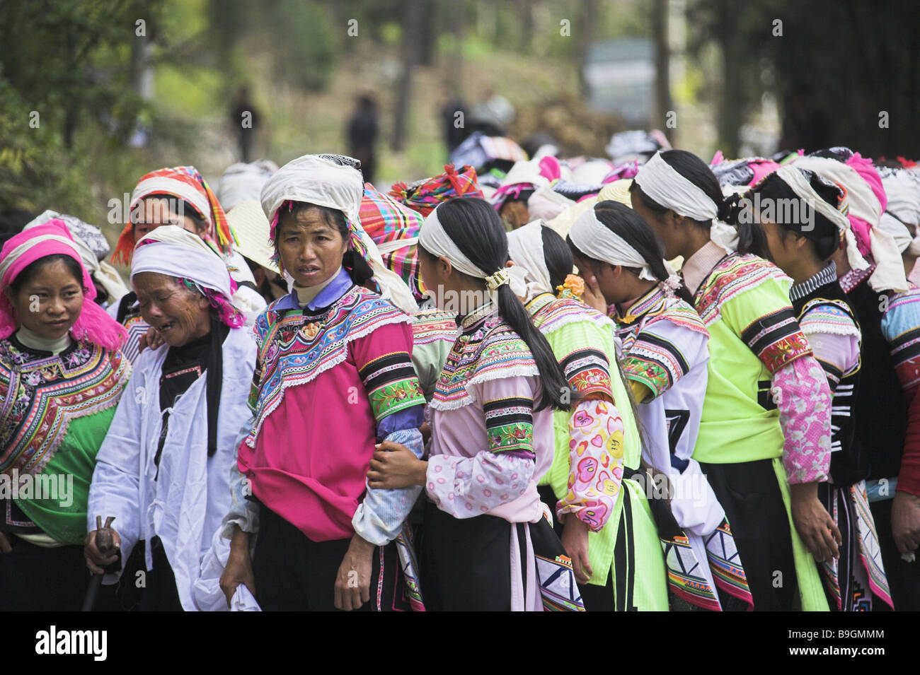 Asia China Kunming burial-ceremony Miao minority Yao minority Asia ...