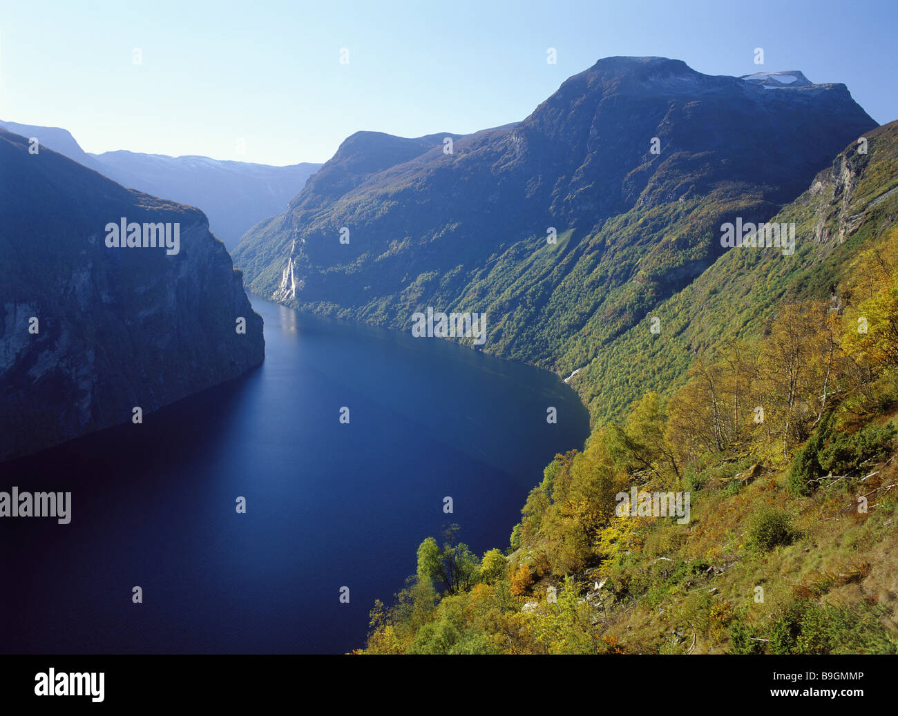 Norway Geirangerfjord autumn Scandinavia mountain scenery mountains ...