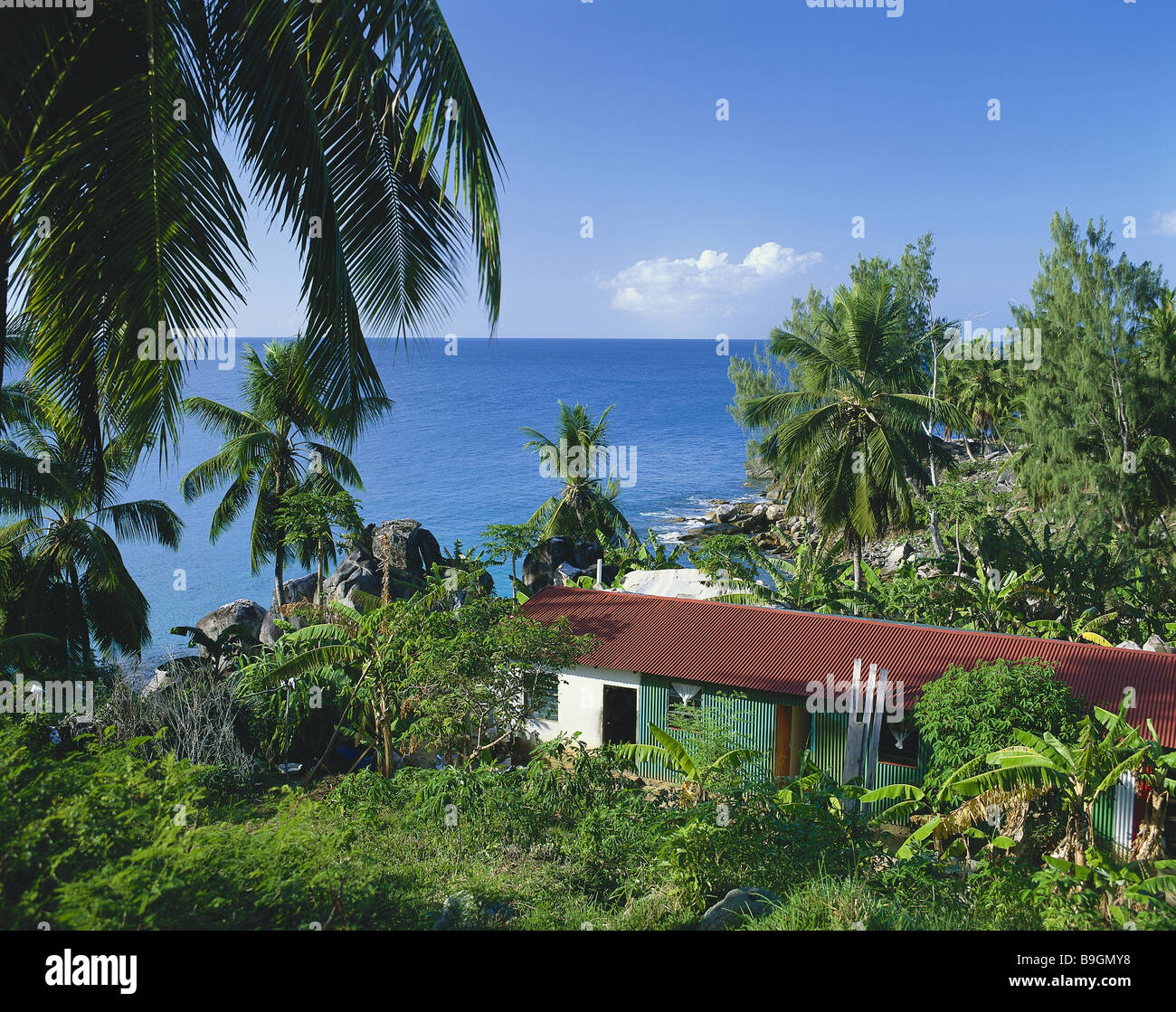 Seychelles island Mahe coast house lake island state island-group coast ...