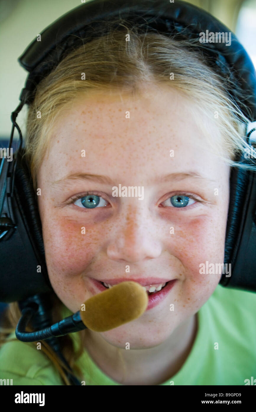 Female pilot smiling in cockpit hi-res stock photography and images - Alamy