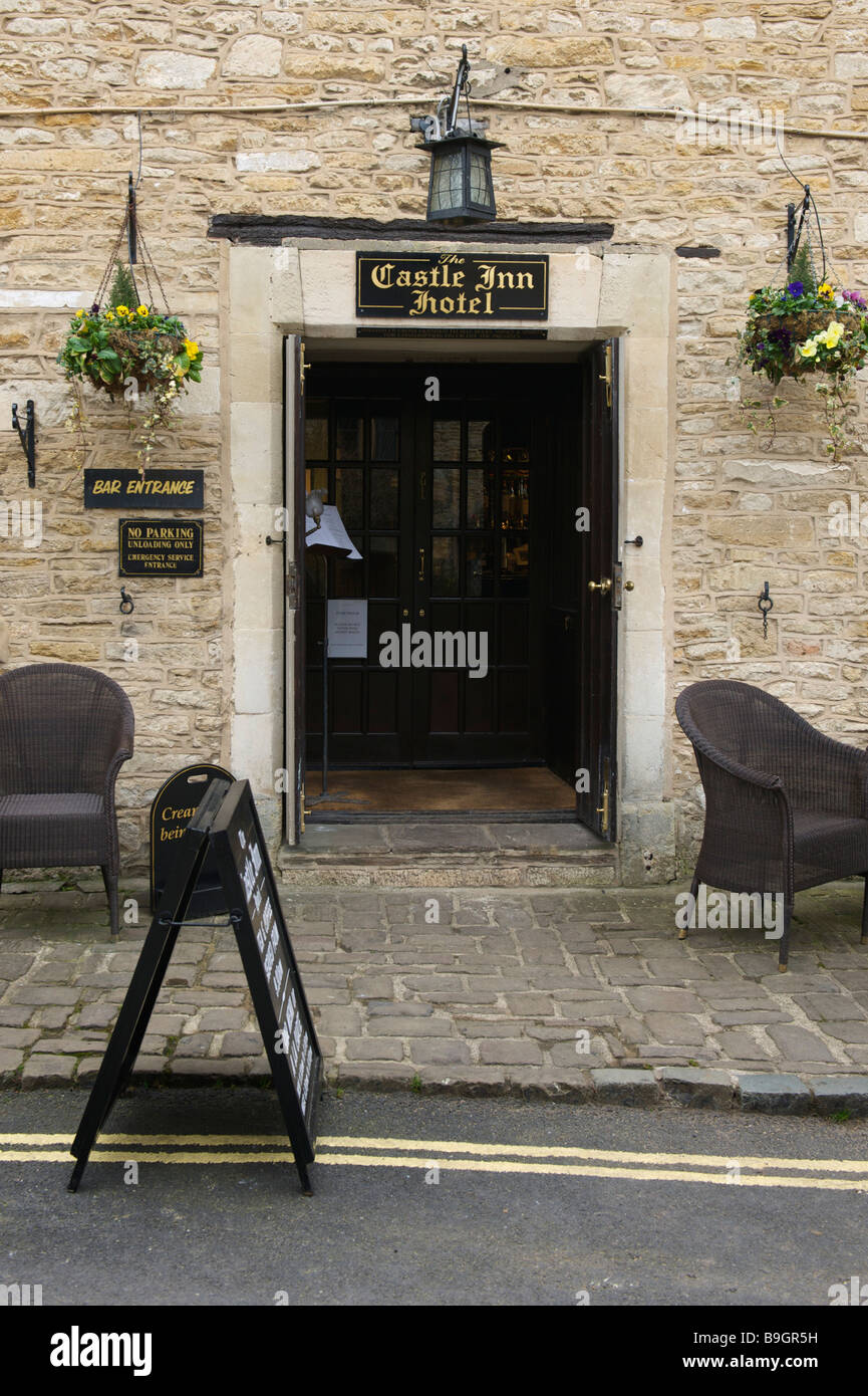 Study of Castle Inn PH doorway Castle Coombe Wiltshire Stock Photo - Alamy