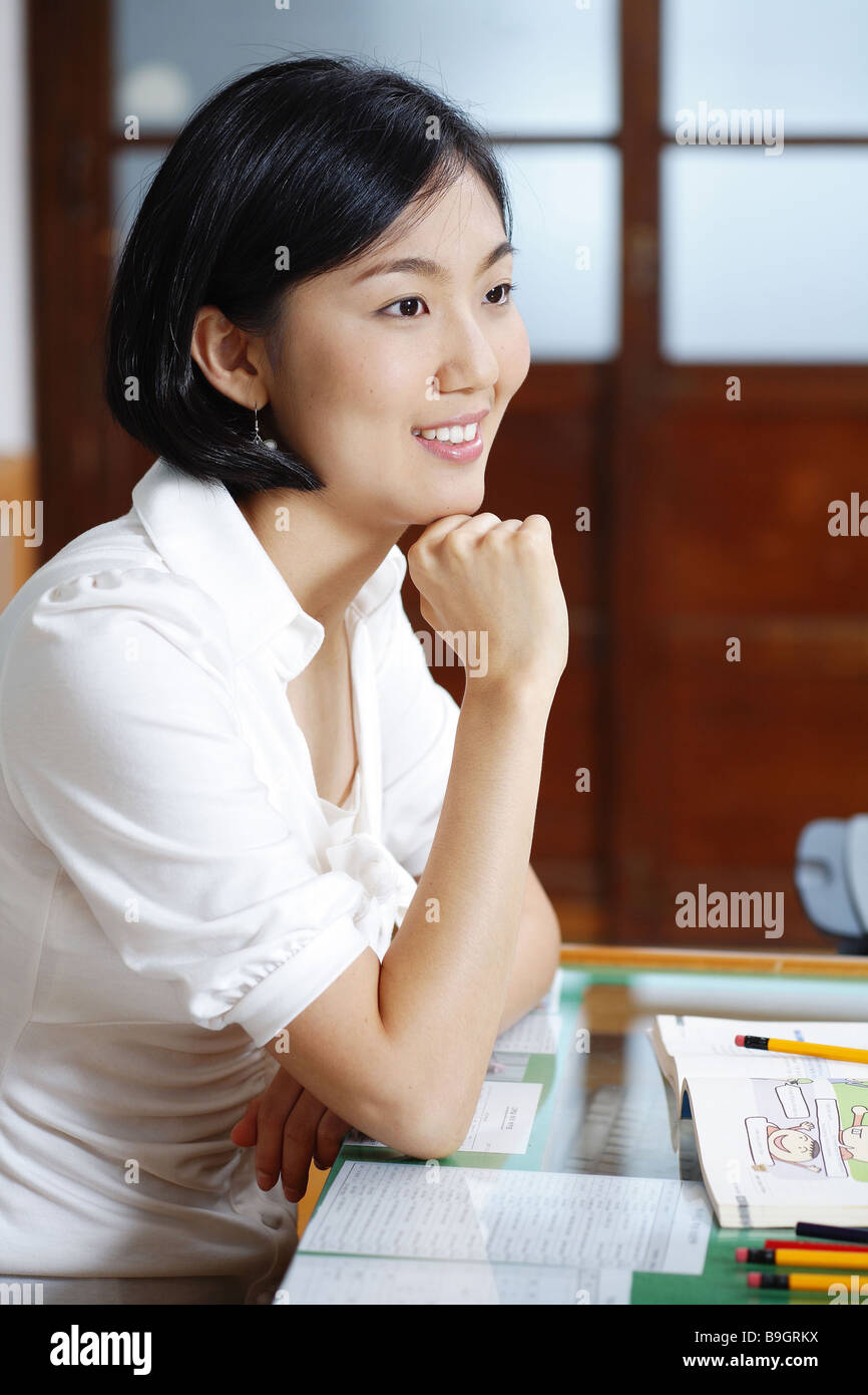 Miss Teacher in School Stock Photo - Alamy