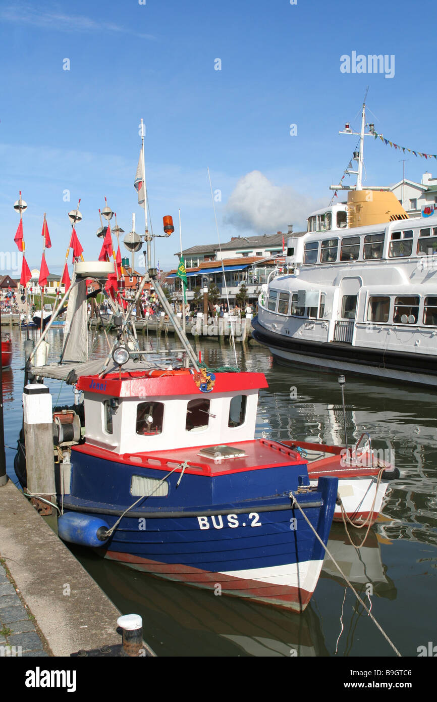 Germany Schleswig-Holstein Büsum museum-harbor fish-cutters trip-boat ...