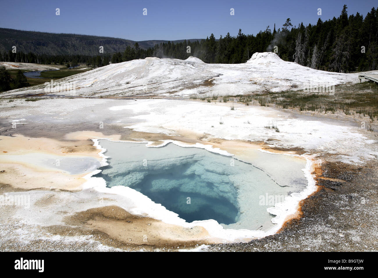 usa Wyoming Yellowstone national-park geyser Known famous steam energy ...