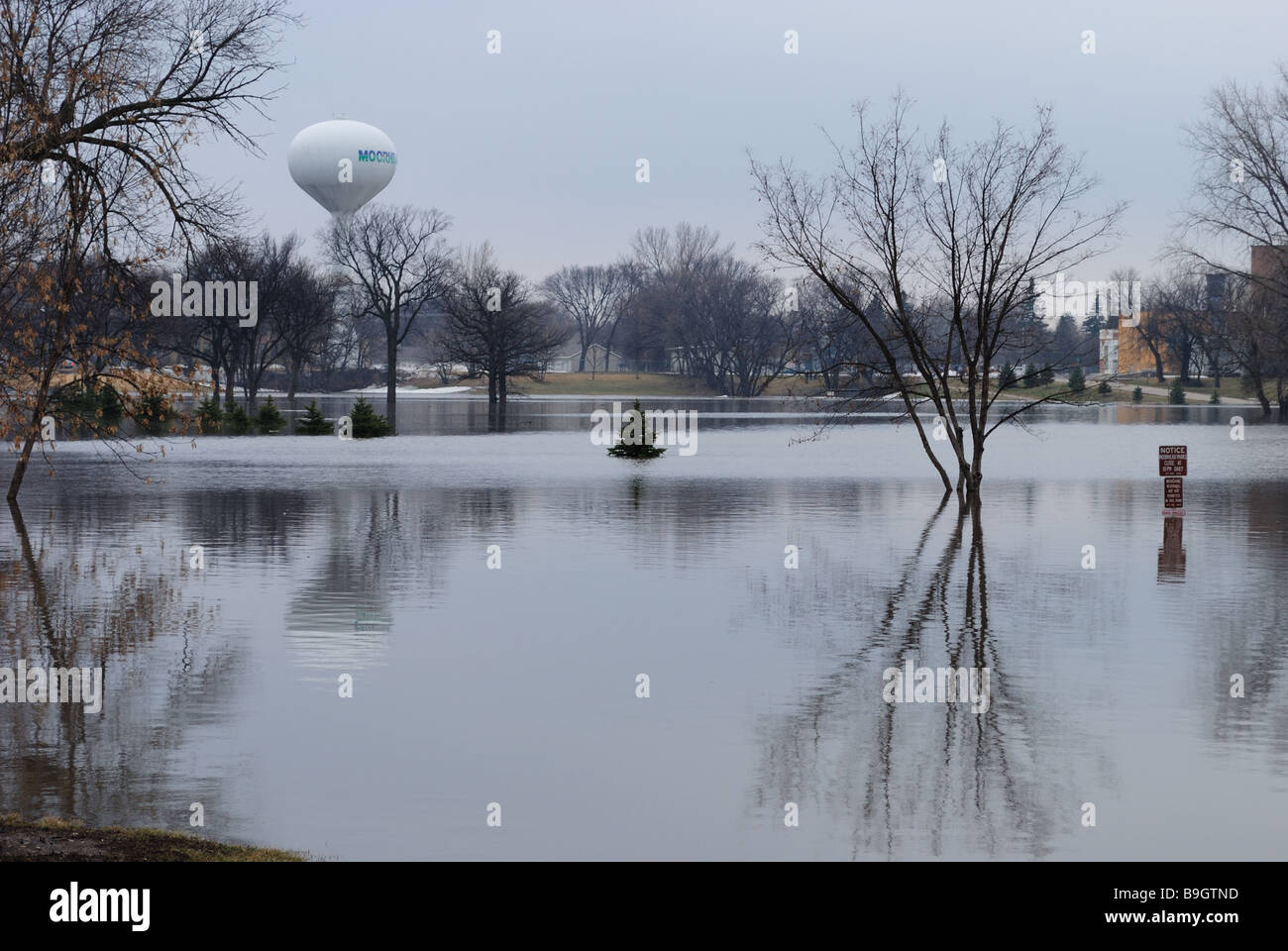 Red River flooding in Moorhead Minnesota Stock Photo - Alamy