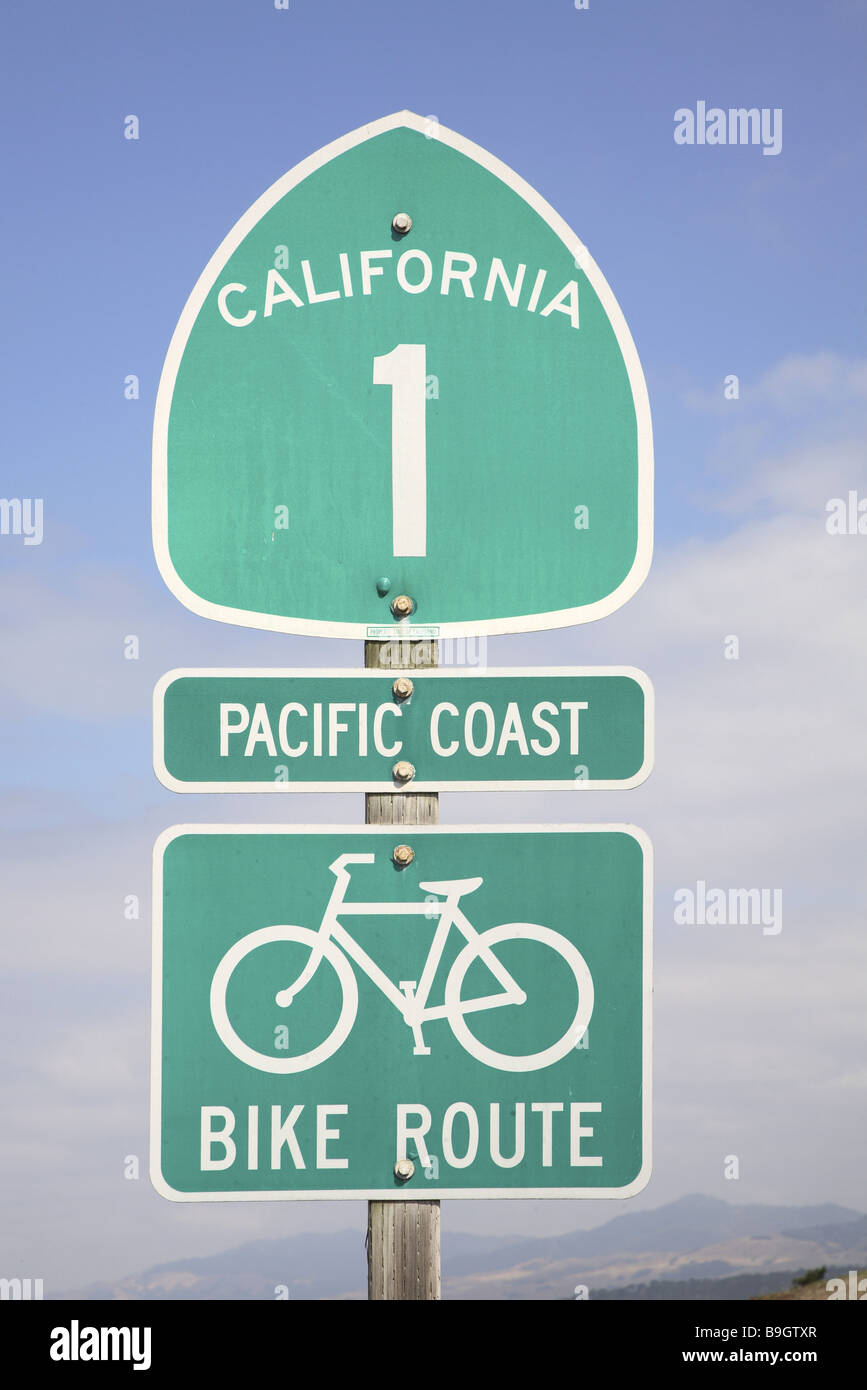 usa California Cambria street-signs Stock Photo - Alamy