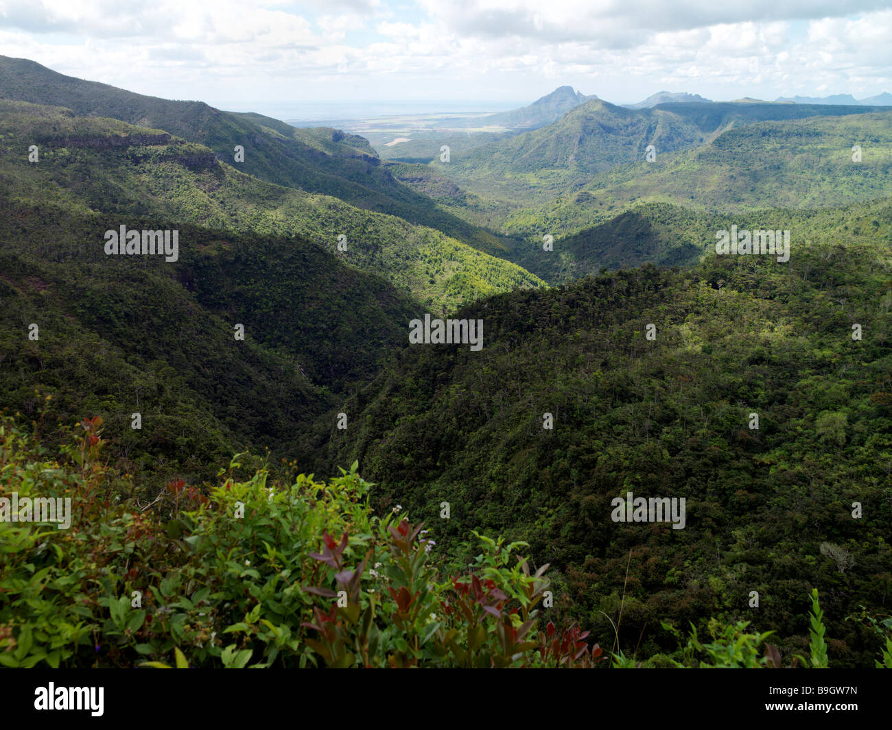 Mountains of Central Mauritus Chamarel Mauritius Stock Photo - Alamy