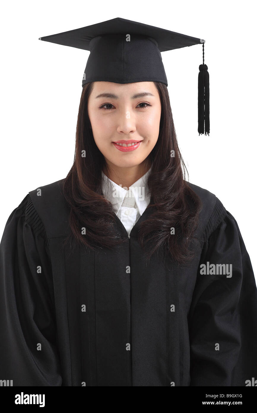 Woman in University Graduation Stock Photo - Alamy