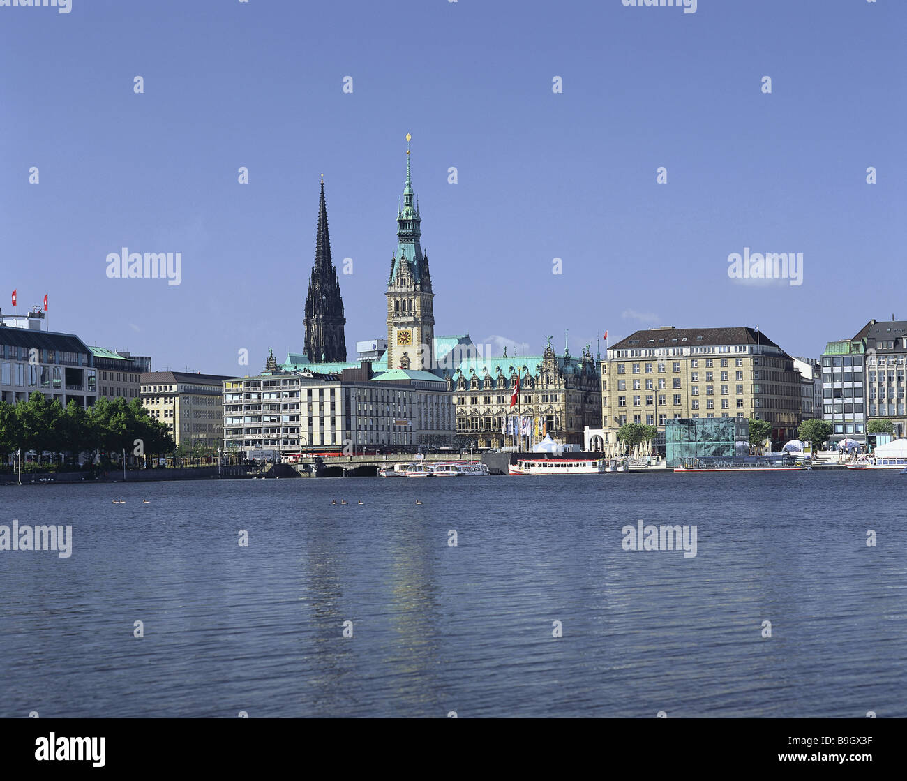 Ballindamm dam inner alster hi-res stock photography and images - Alamy