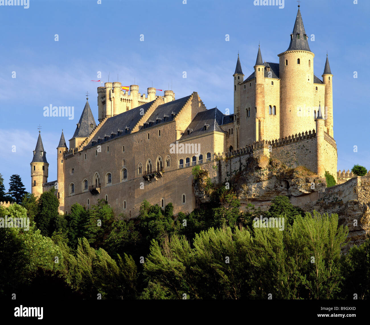 spain Castile Segovia Alcazar rise castle fortress palace palace ...