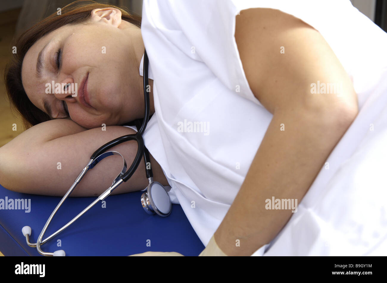 Lies doctor stethoscope sleeping detail series people woman doctor ...