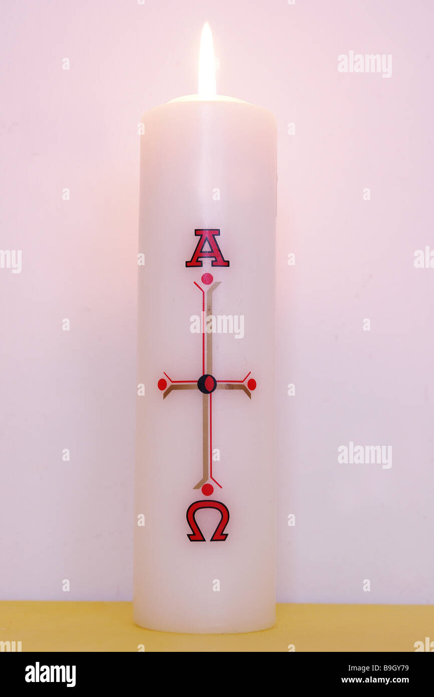 Ignited candle hi-res stock photography and images - Alamy