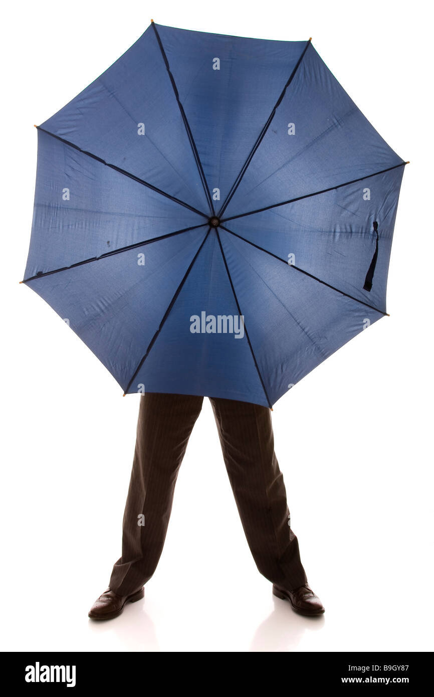 Man hiding behind shield hi-res stock photography and images - Alamy