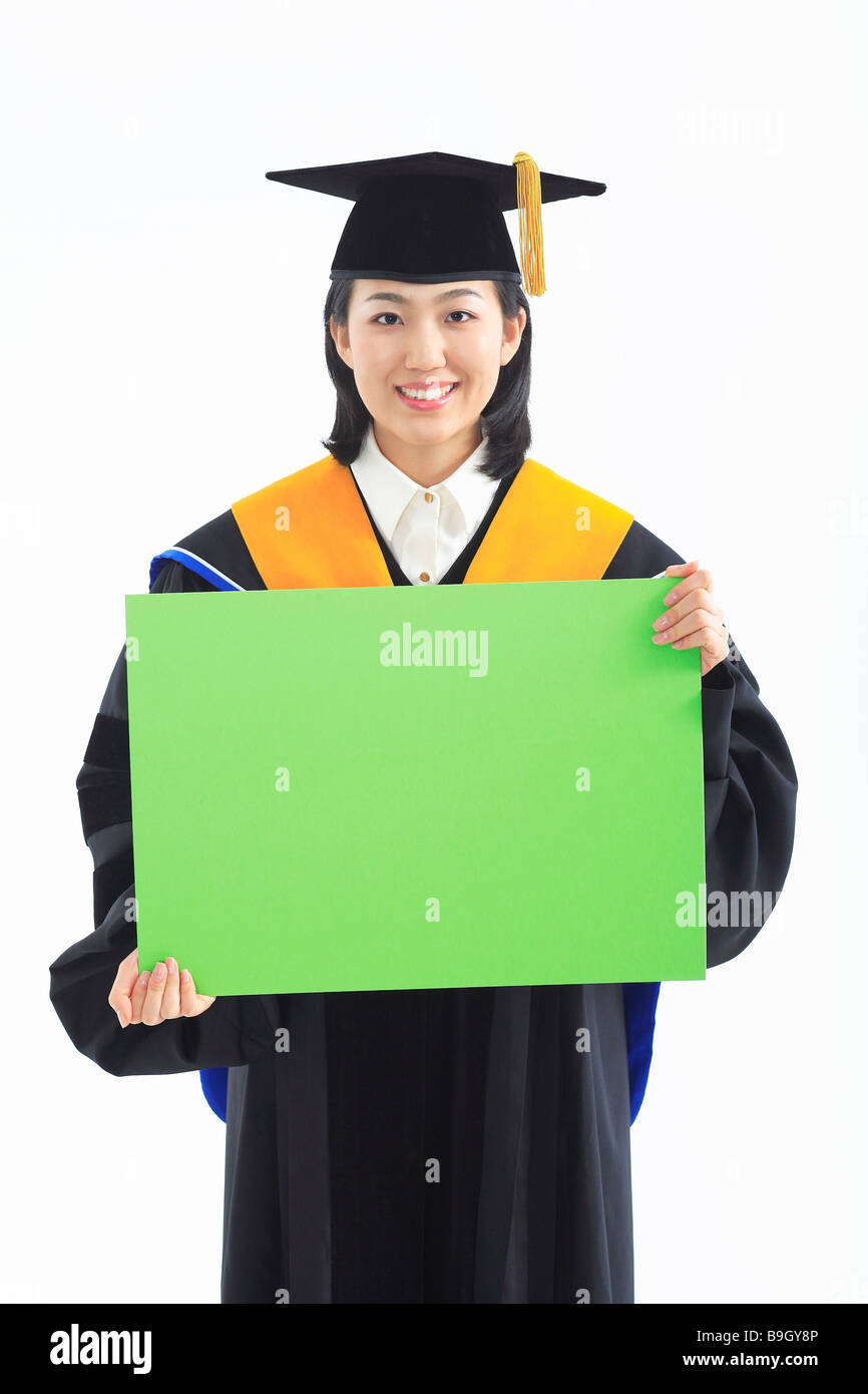 Woman in University Graduation Stock Photo - Alamy