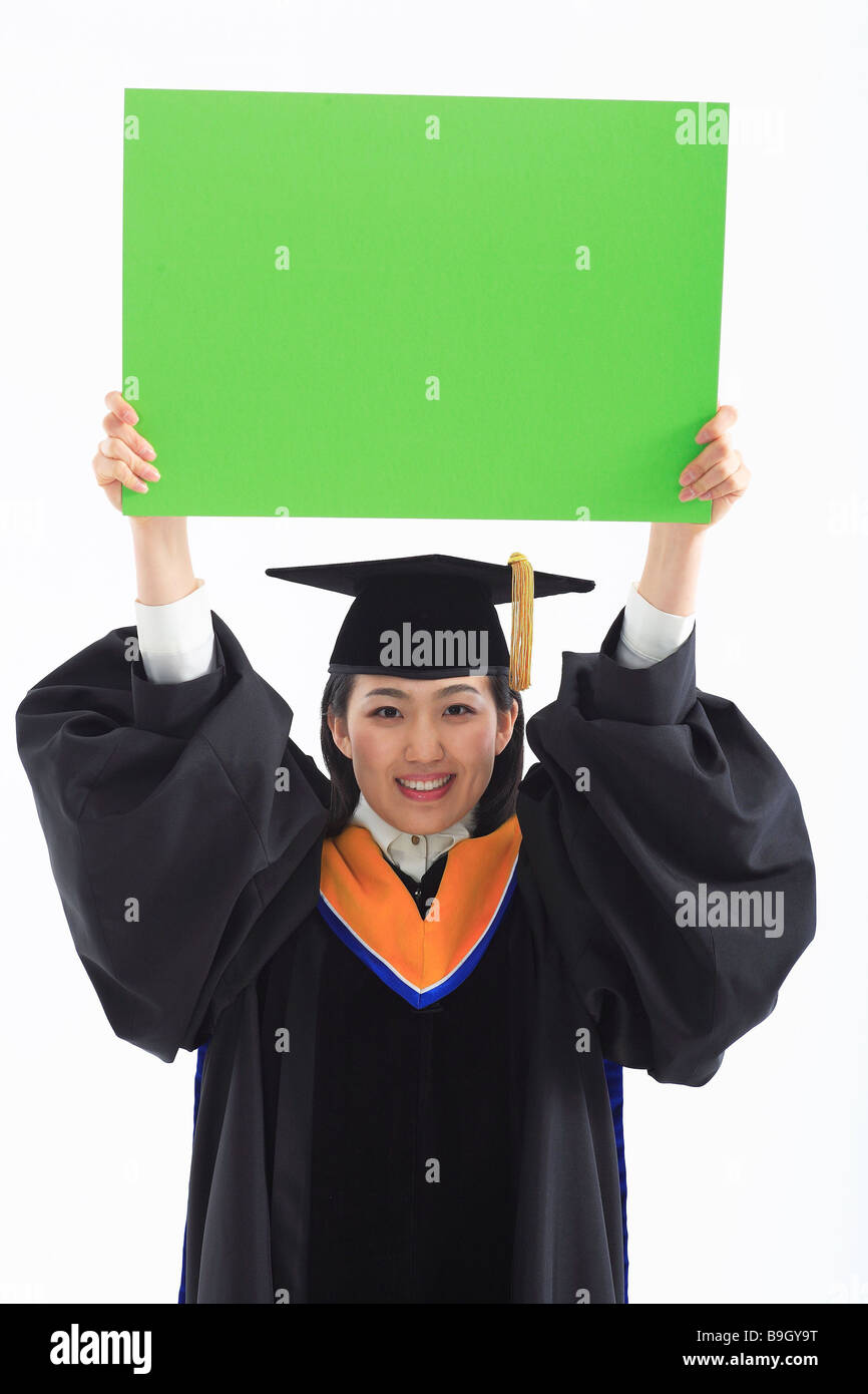 Woman in University Graduation Stock Photo - Alamy