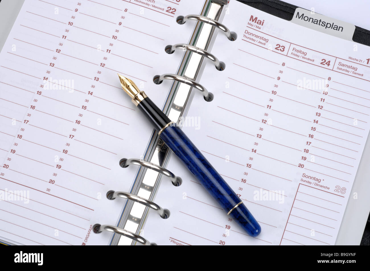 Calendars fountain pens detail series timing register date-planning ...