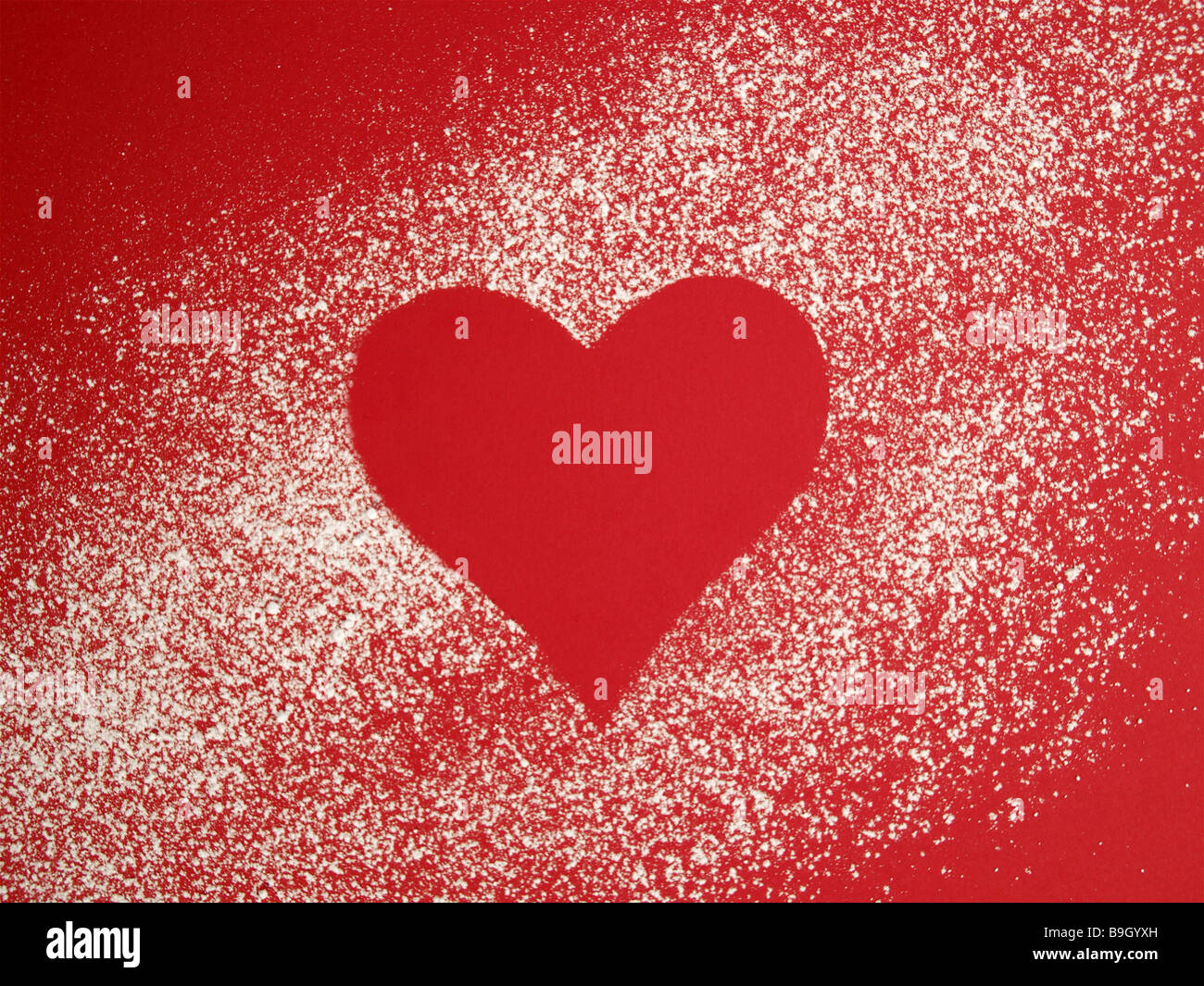 icing sugar heart-form studio Stock Photo - Alamy