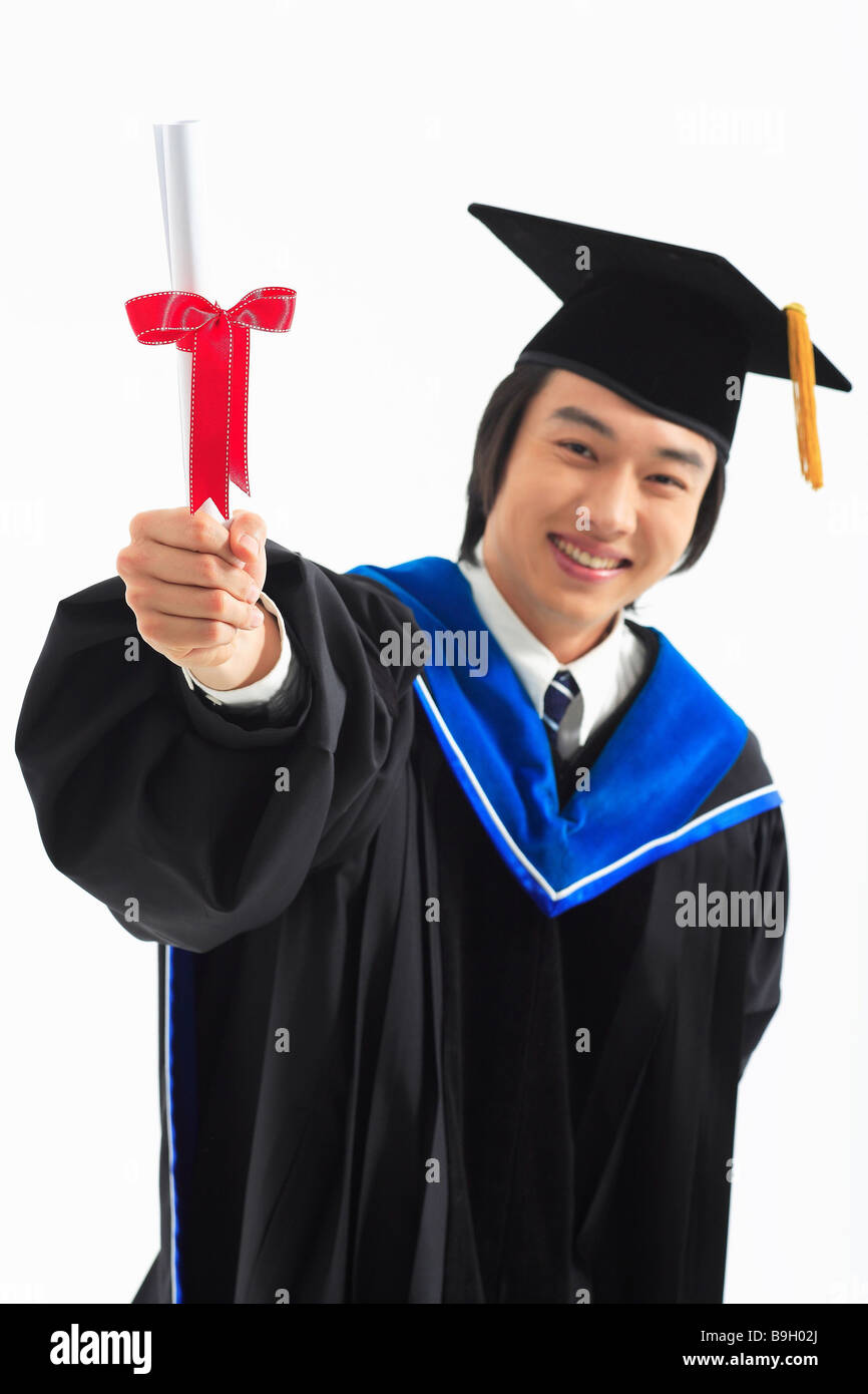 Man in University Graduation Stock Photo - Alamy