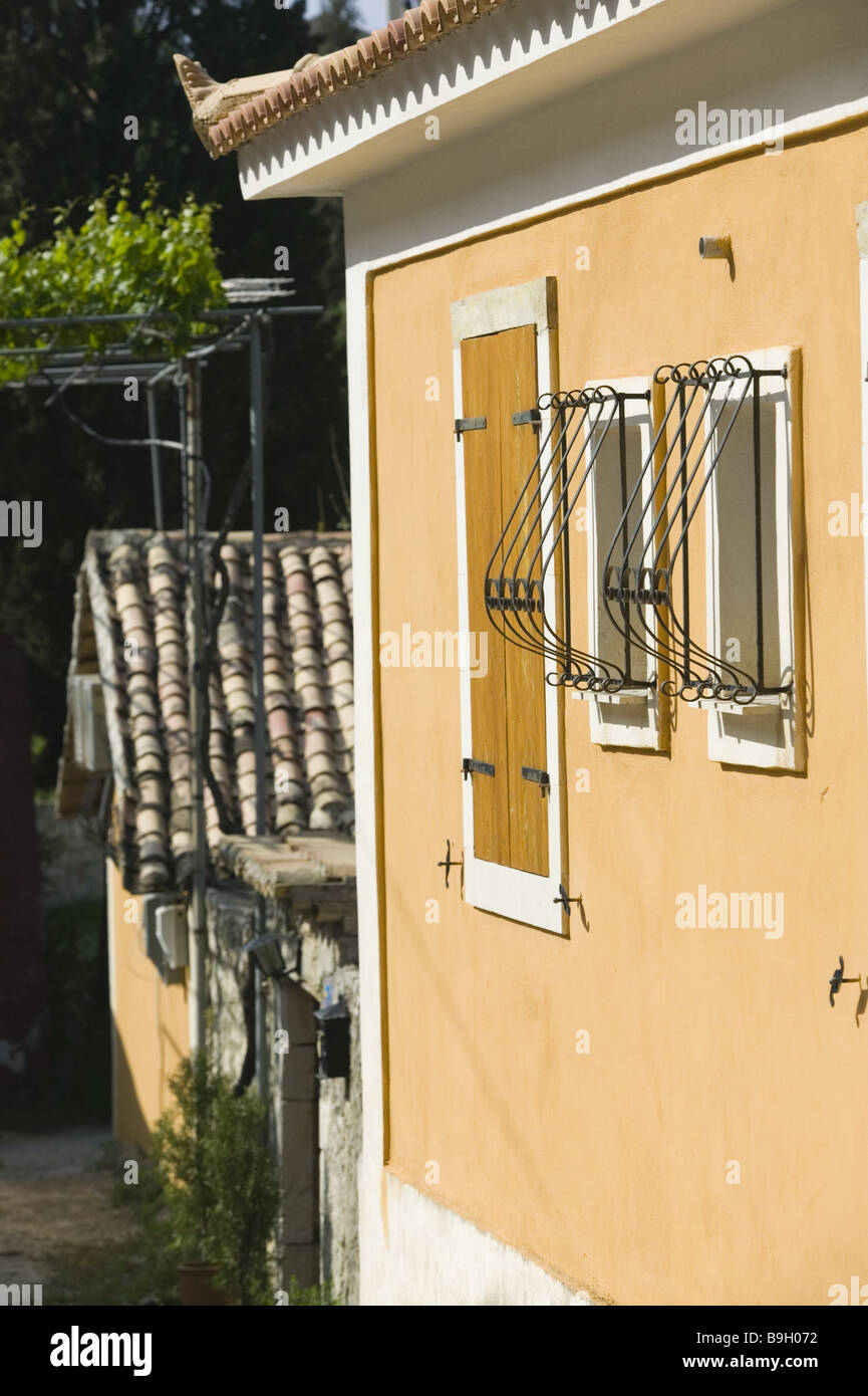 Greece Ionic islands island zakynthos Katastari residence facade detail ...