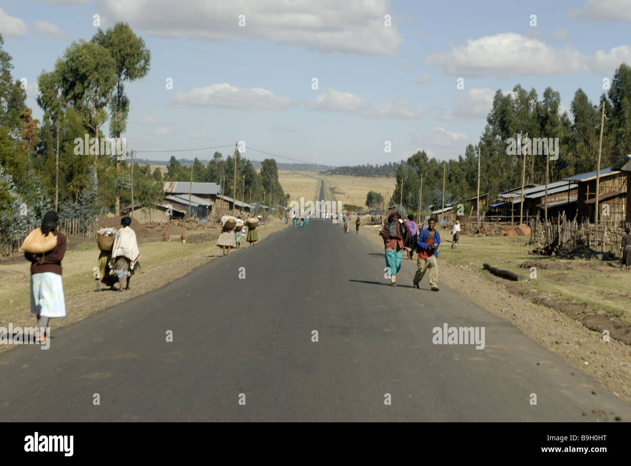 Ethiopia village streets pedestrians Africa East-Africa residential ...
