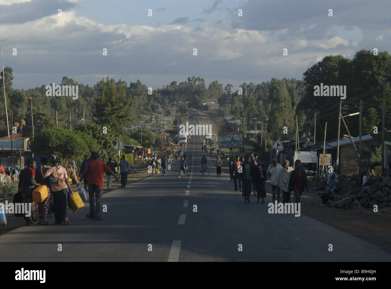 Ethiopia village streets pedestrians Africa East-Africa residential ...