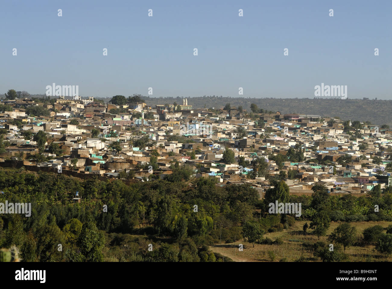 Ethiopia Harar city view Africa East-Africa city houses buildings ...