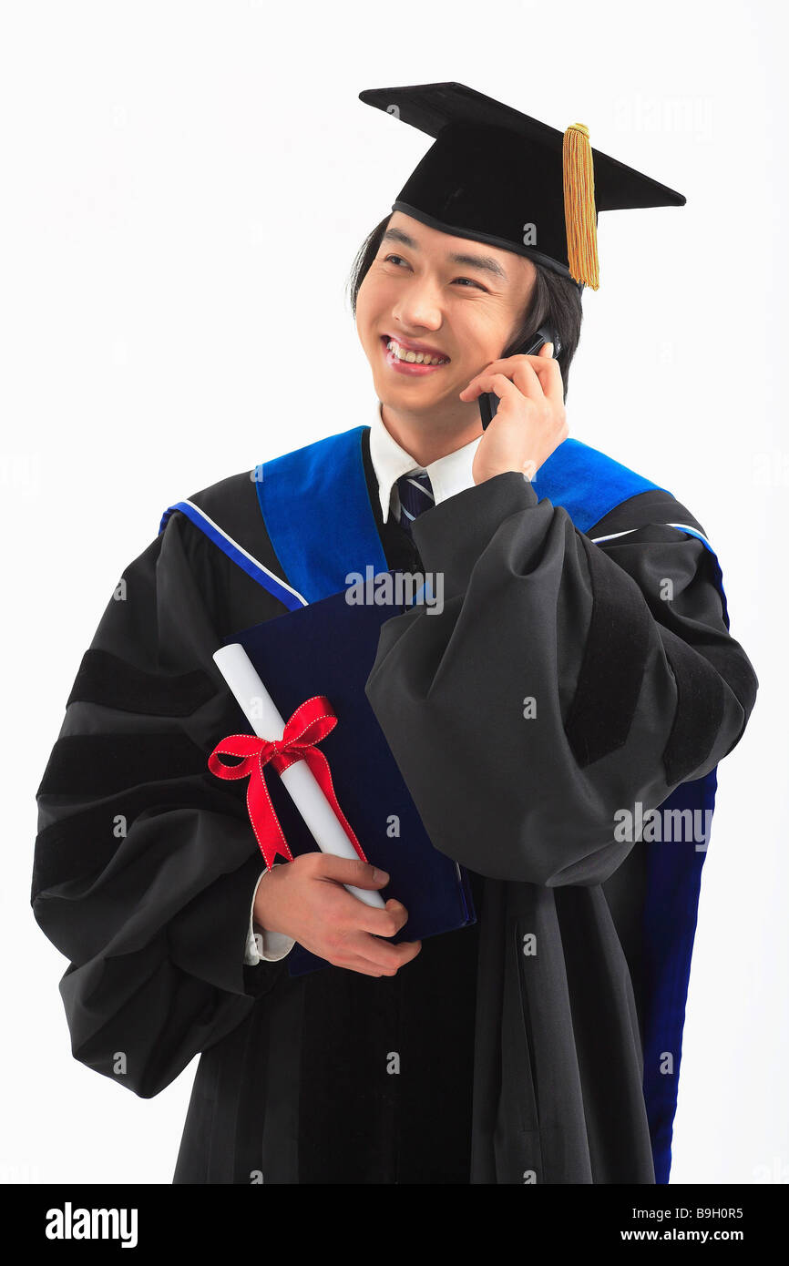 Man in University Graduation Stock Photo - Alamy