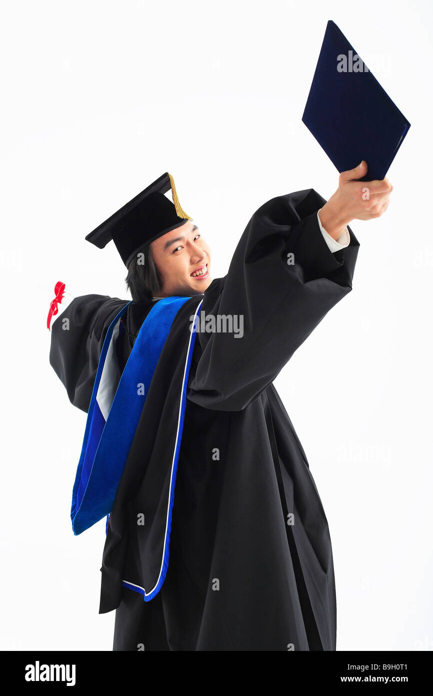 Man in University Graduation Stock Photo - Alamy