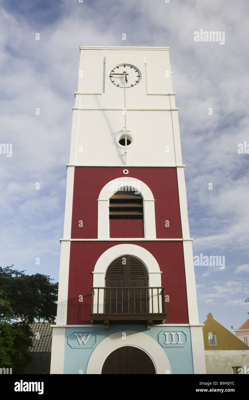 Aruba Oranjestad fort Zoutman clock-tower ABC islands little one ...