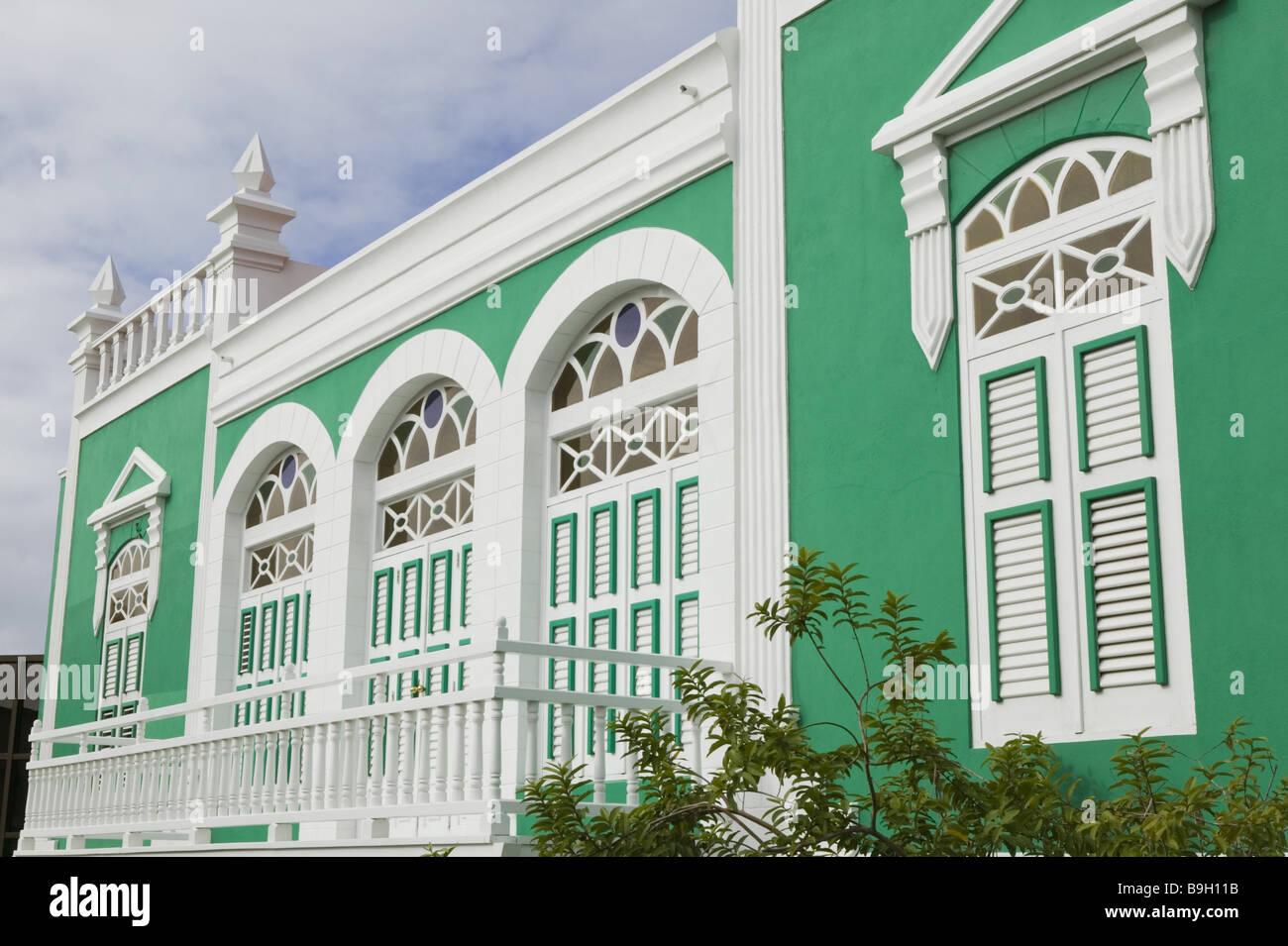 Aruba Oranjestad government-buildings facade ABC islands little one ...