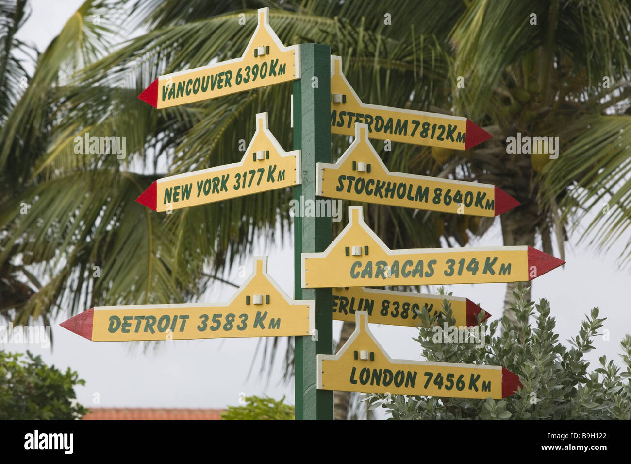 Aruba Eagle Beach Low wimple Resort Area direction sign ABC islands ...