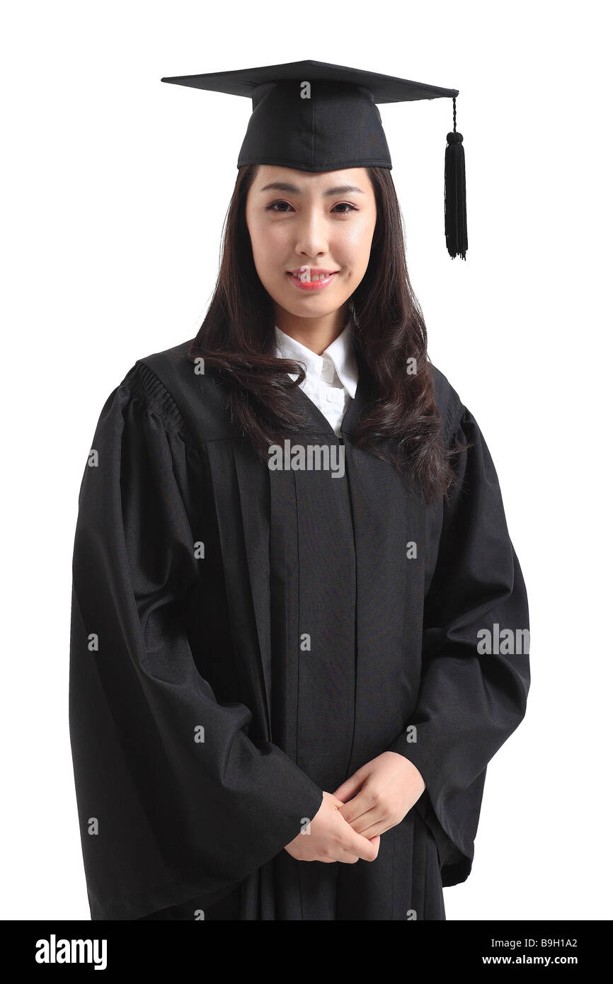 Woman in University Graduation Stock Photo - Alamy