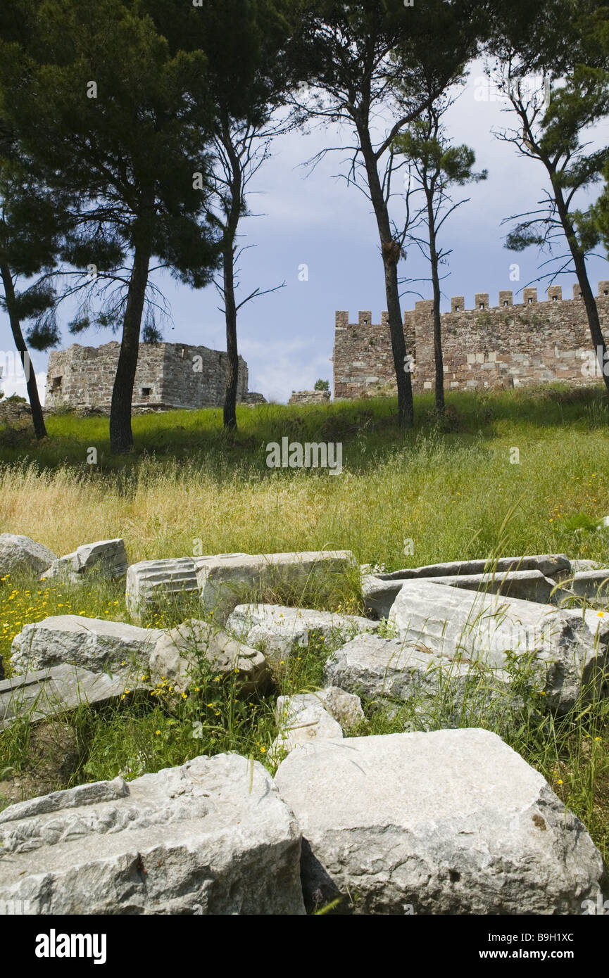 Greece island lesbos Mytilene castle Europe Mediterranean-island island ...
