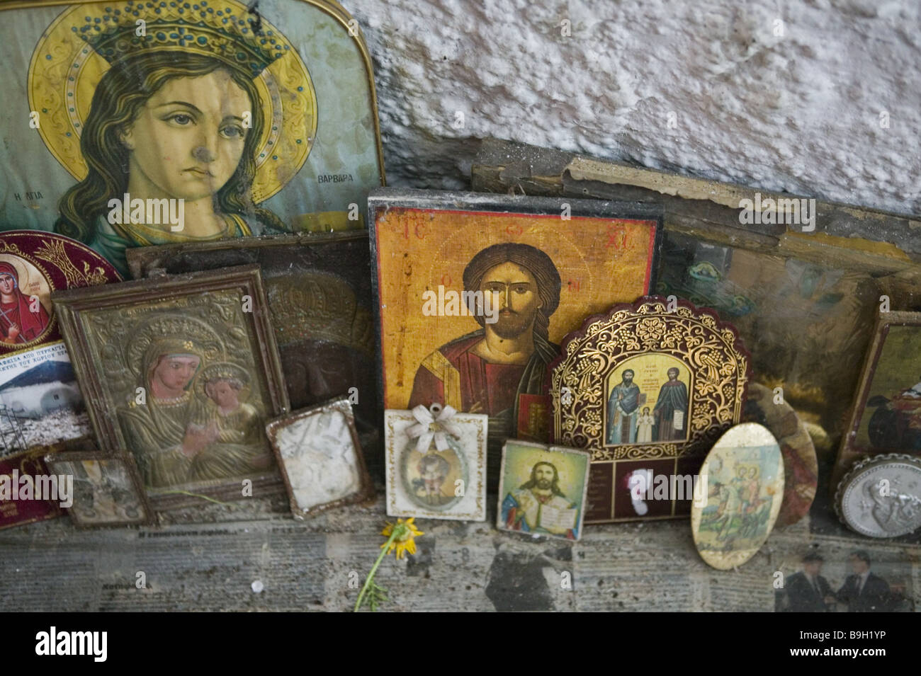 Greece island lesbos Mytilene castle chapel detail saint-pictures ...