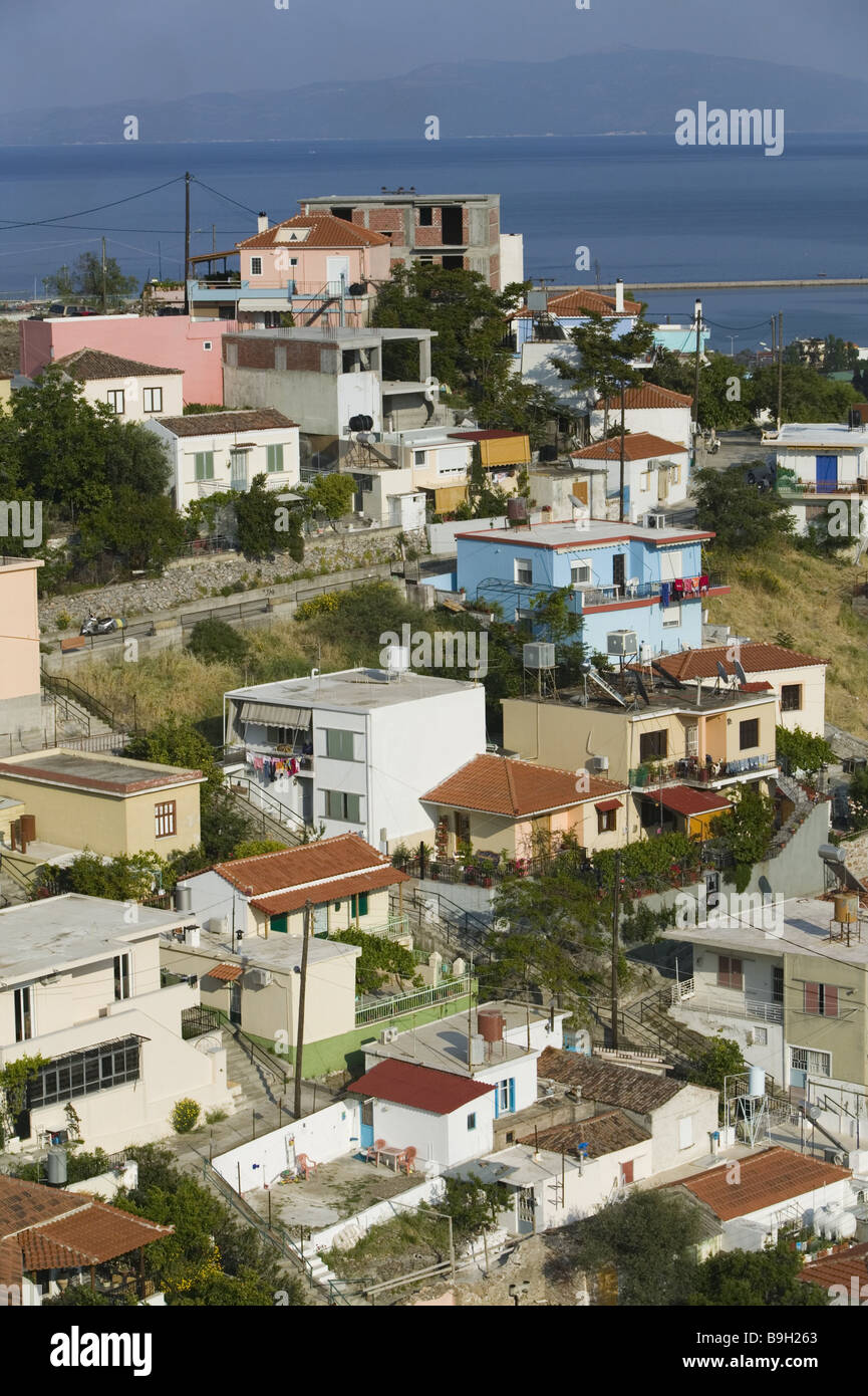 Greece island lesbos Mytilene city view Europe Mediterranean-island ...